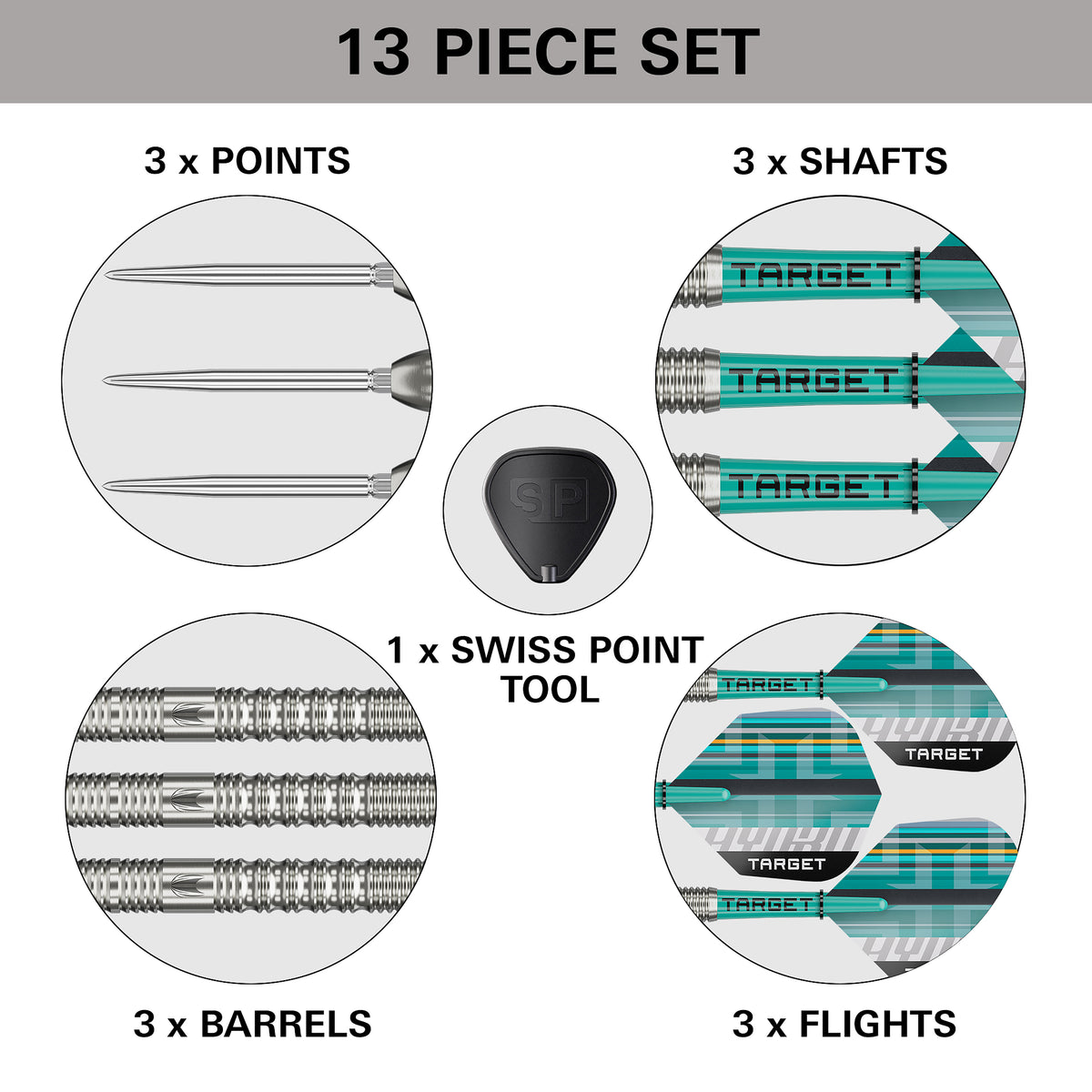 Target Hydro 01 - 90% Tungsten Darts - Swiss Points - 22g 23g 24g ...