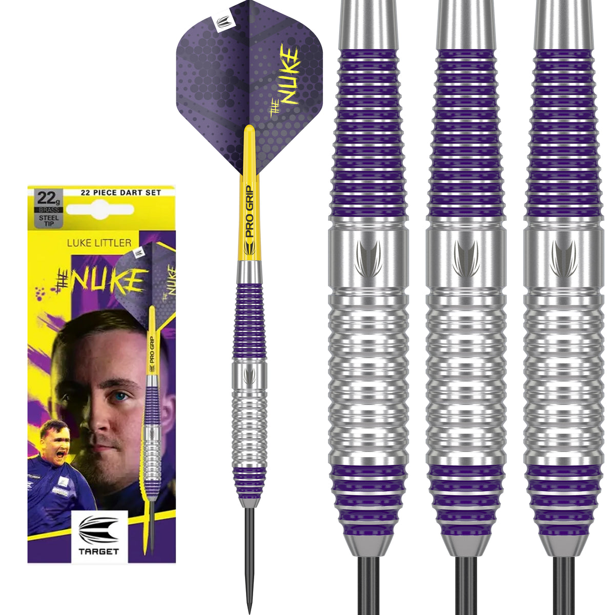 Target - Luke 'The Nuke' Littler - Brass Darts - 22g - Steel Tip - 202 ...