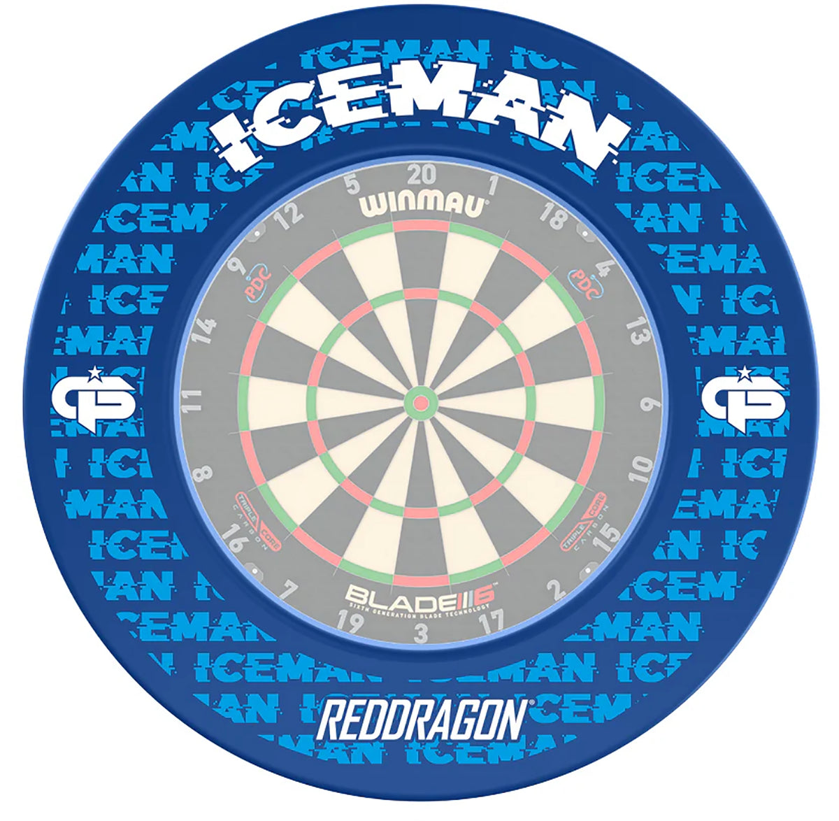Red Dragon - Gerwyn Price - Iceman - Special Edition Dartboard Surroun ...