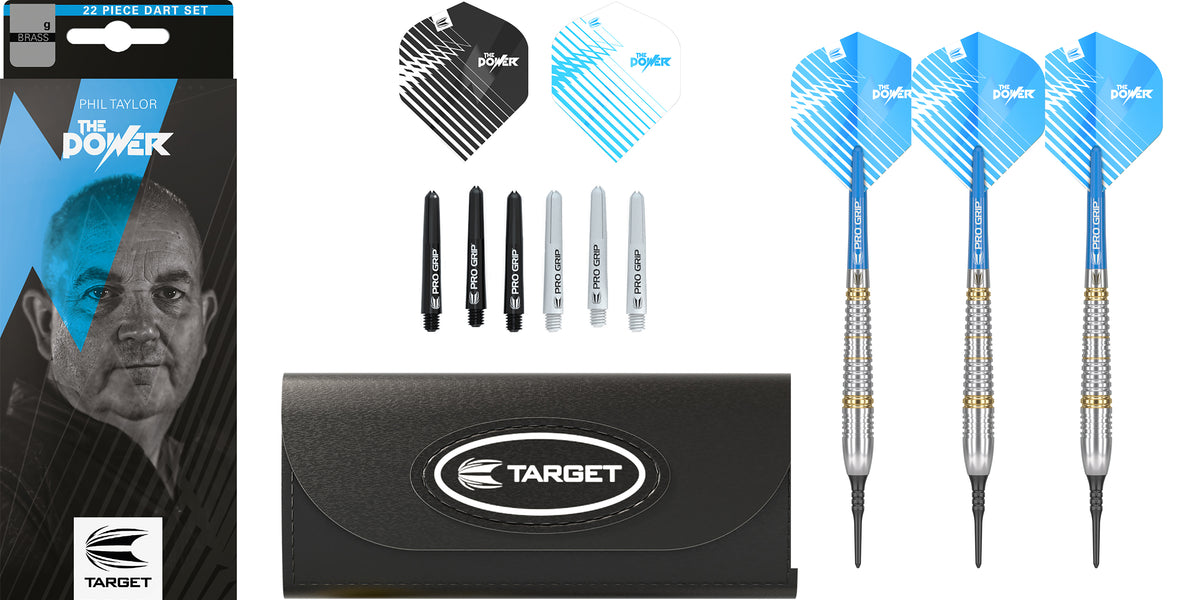 Target Phil Taylor - The Power - Brass Darts Set - 18g - Soft Tip ...