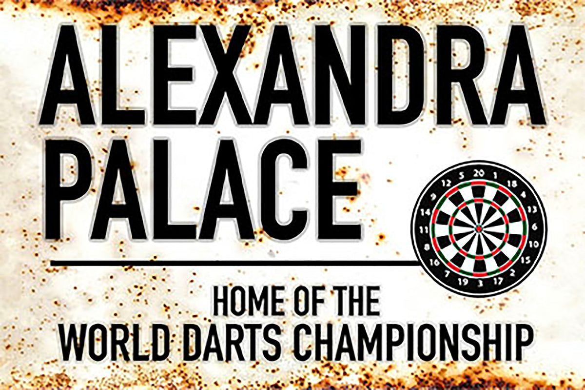 Metal Darts Sign - Alexandra Palace - Ally Pally - World Darts Champio ...