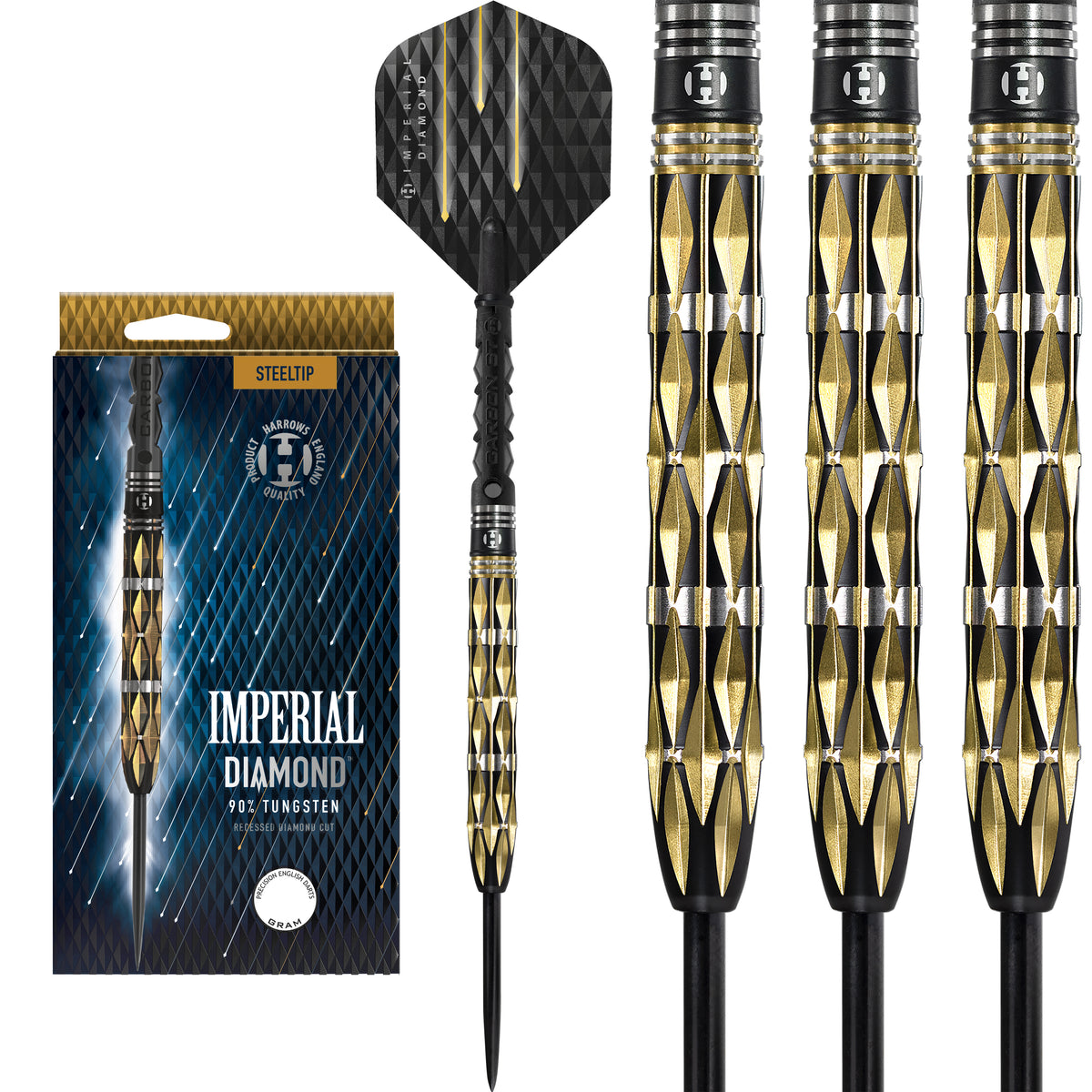 Harrows Imperial Diamond - 90% Tungsten Darts - 21g - 26g – Bully Darts